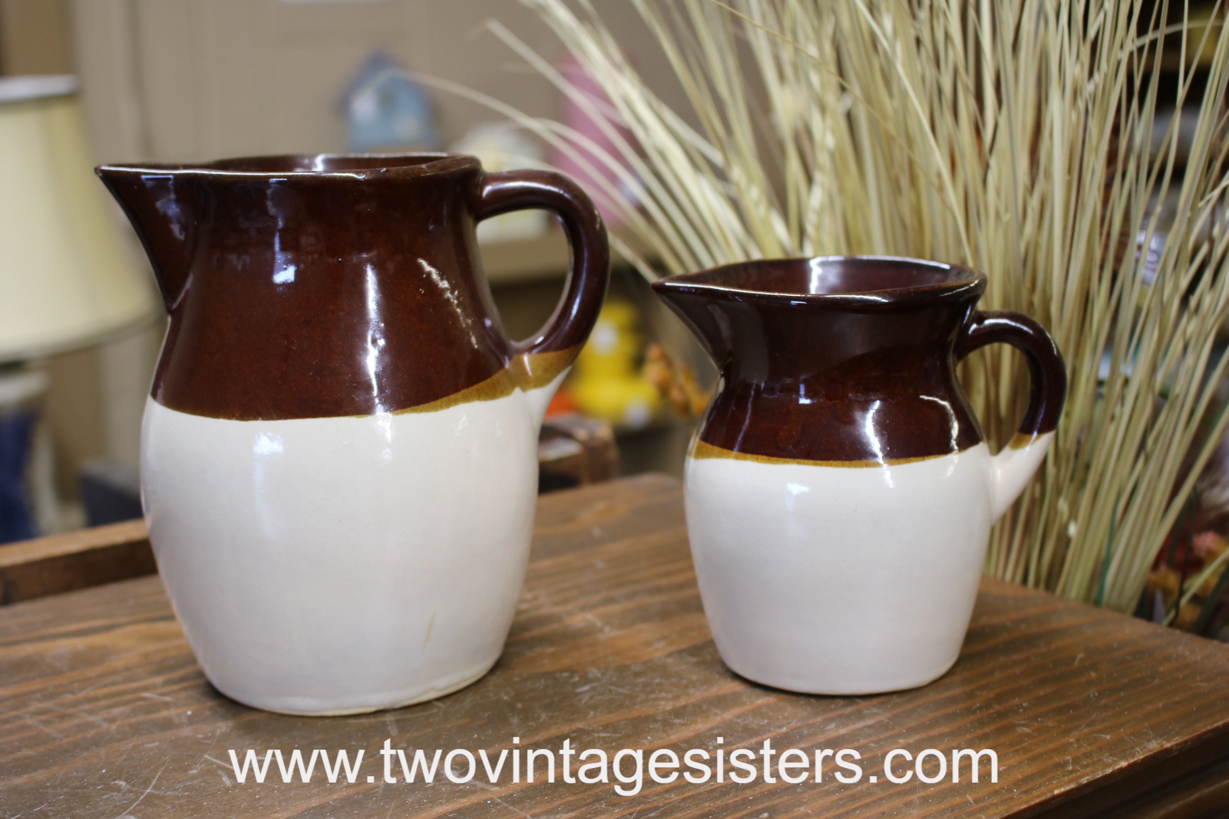 RRP Co Roseville Ceramic Pitcher Pair